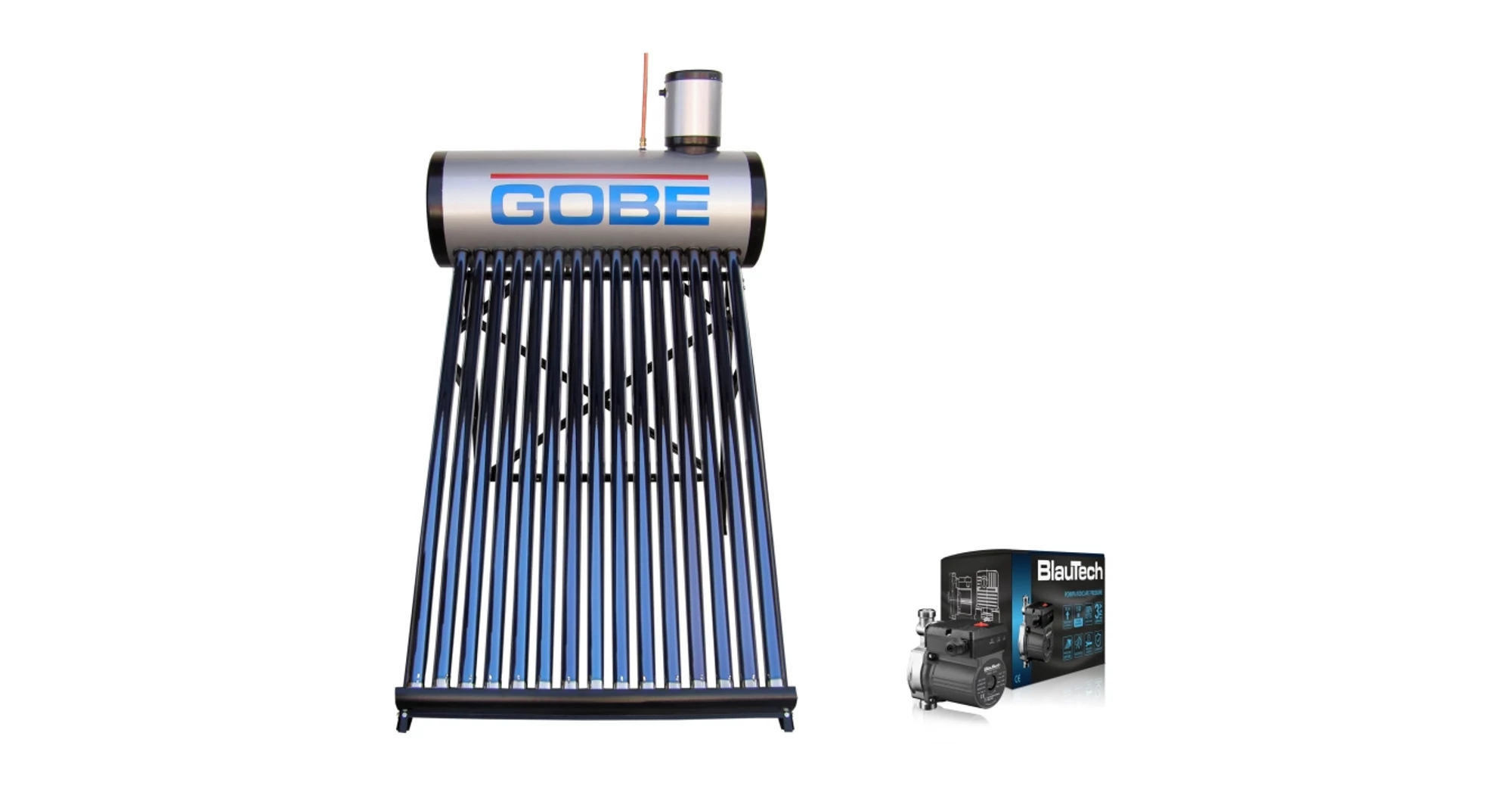 KIT S34 cu panou solar cu 15 tuburi pentru preparare apa calda menajera ...