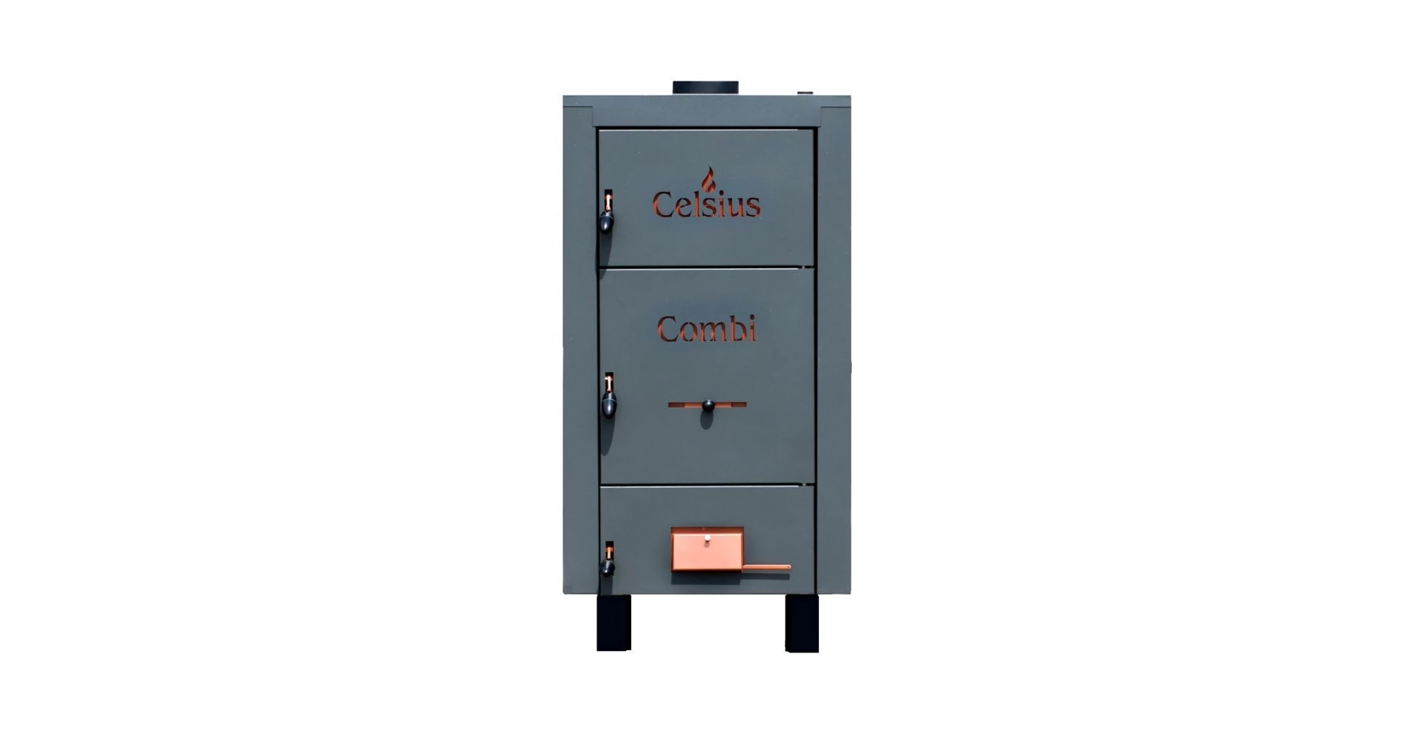 Cazan combi pe lemne si peleti din tabla de otel 45-50 kW cu ...