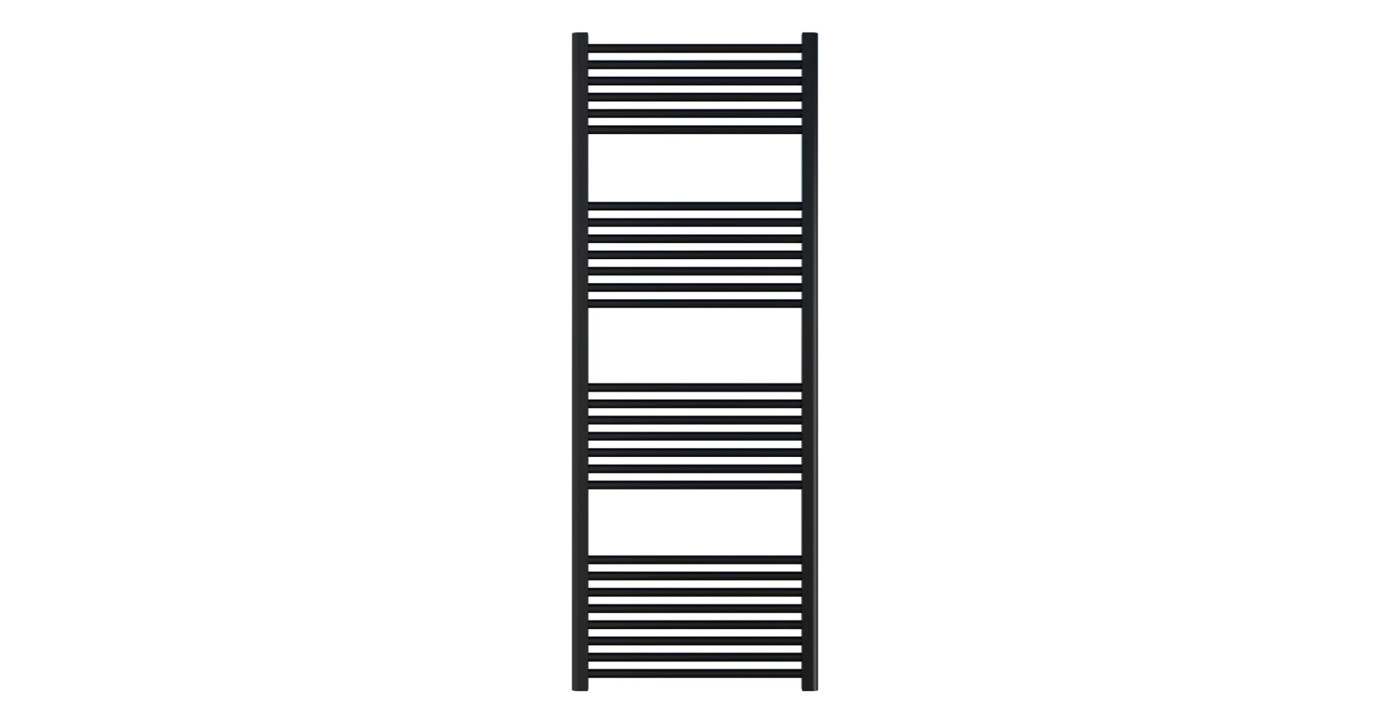 Calorifer portprosop pentru baie decorativ negru drept cu 28 tevi 600 x ...