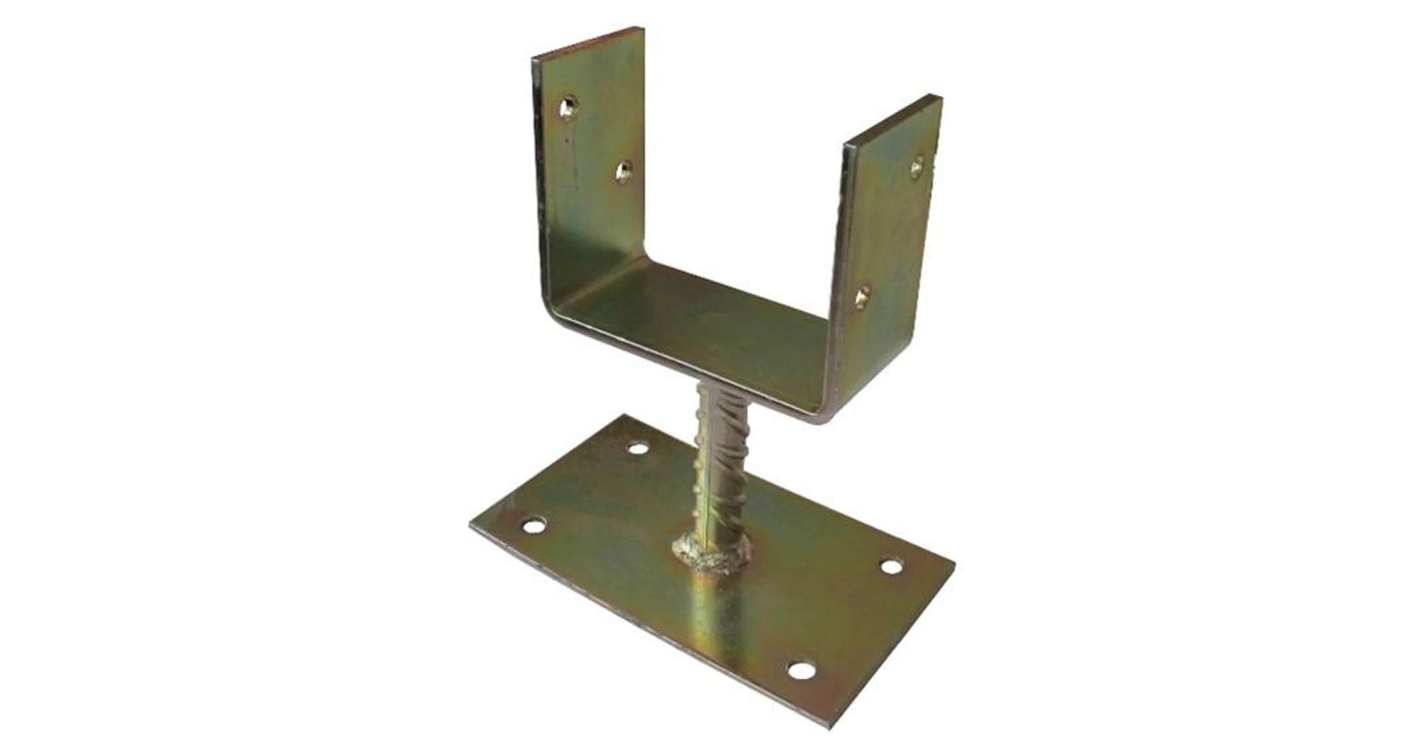 Suport stalp zincat tip U cu placa 120x60x100/5mm | Melinda Instal