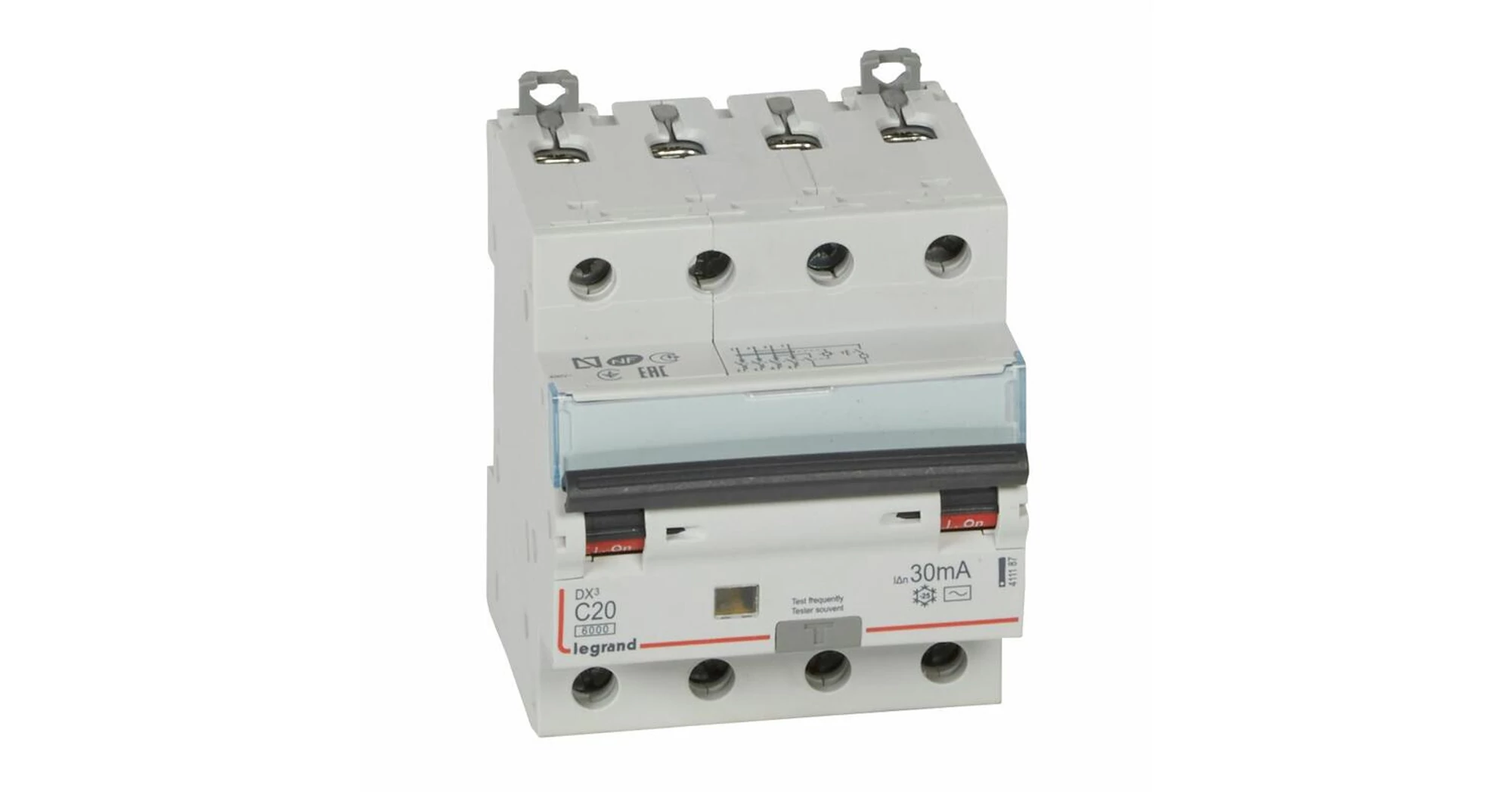 Disjunctor diferential cu un singur bloc DX³6000 10kA 4P 400V~ - 20A ...