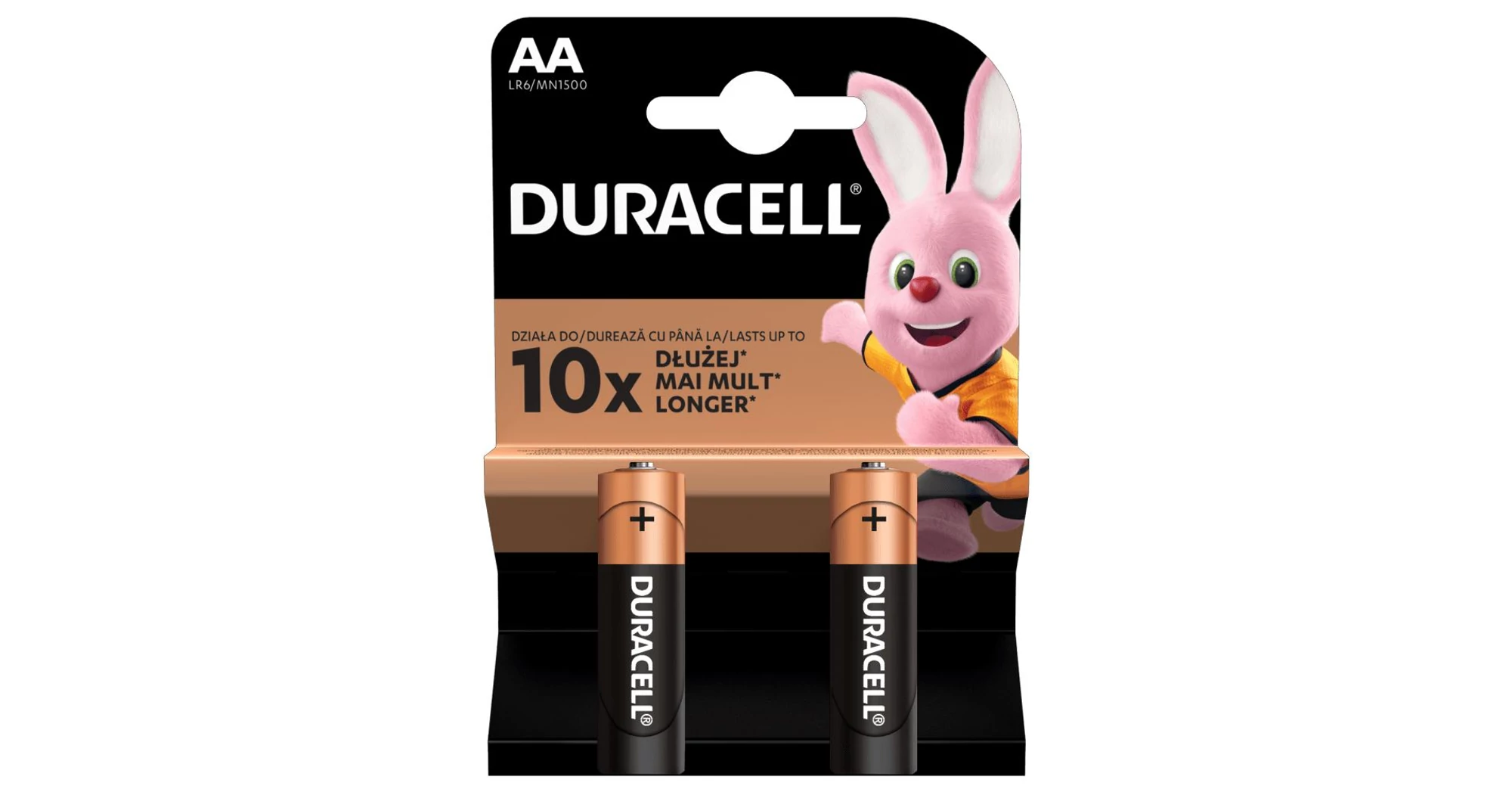 Set de 2 baterii alcaline AA R6 DURACELL