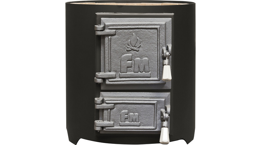 Boiler de baie pe lemne cu focar, inox, 120 l, din tabla de 2 mm, usa ...